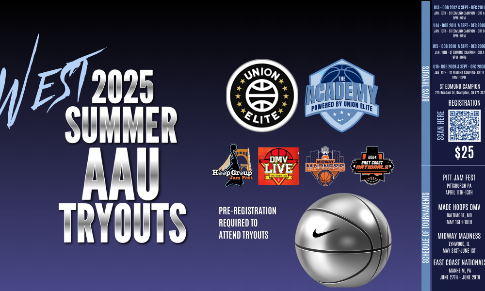 UE Player Tryout Payment – 2025 – Union Elite Basketball